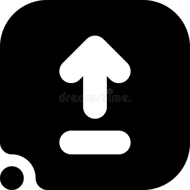 Upload Glyph Style Icon Design Symbol and Illustration Vector Stock ...