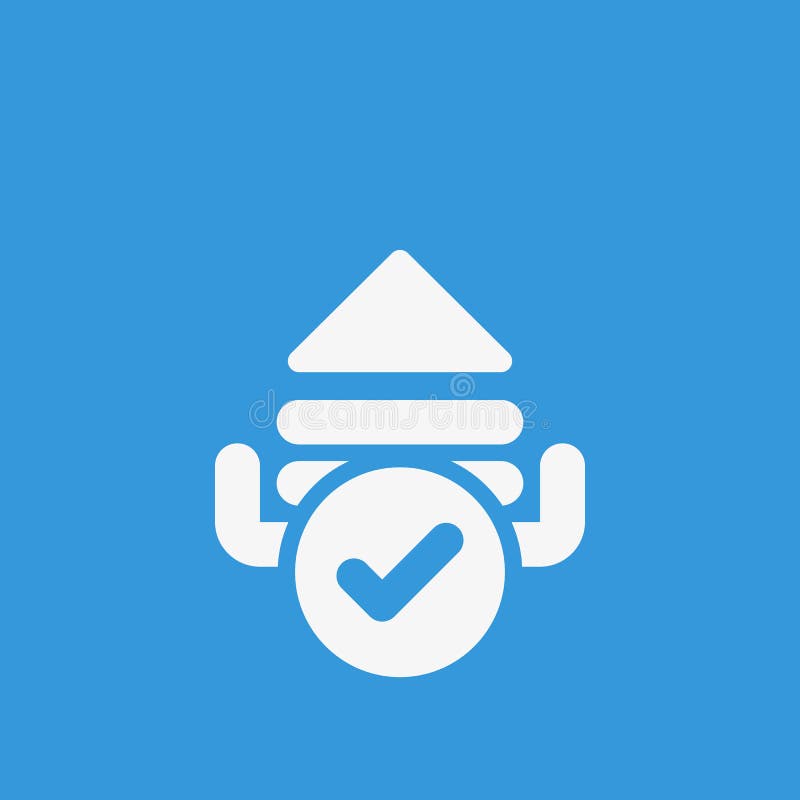 Upload Icon, Arrows Icon With Check Sign. Upload Icon And Approved ...