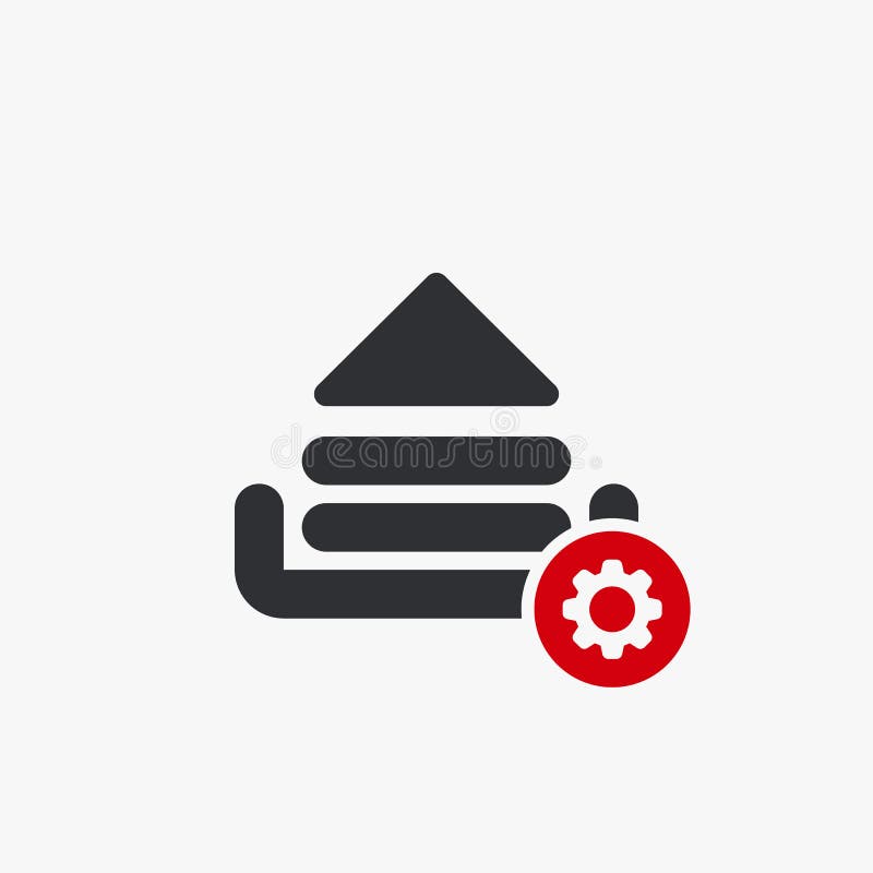 Upload Icon, Arrows Icon with Settings Sign. Upload Icon and Customize ...