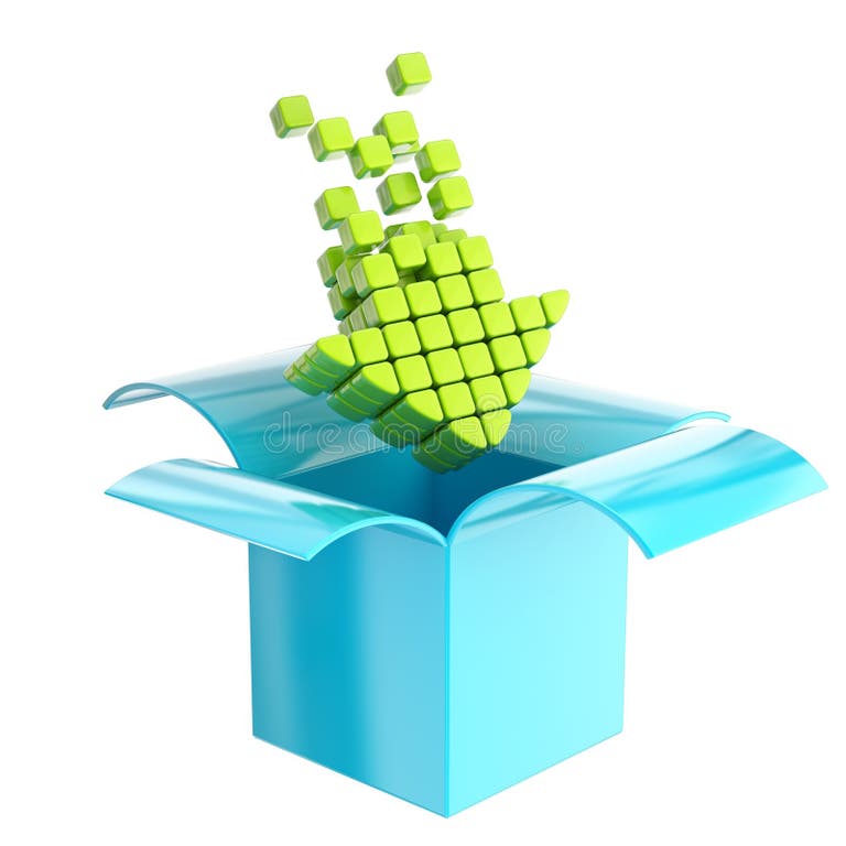 Upload Icon As Arrow Inside the Box Stock Illustration - Illustration ...