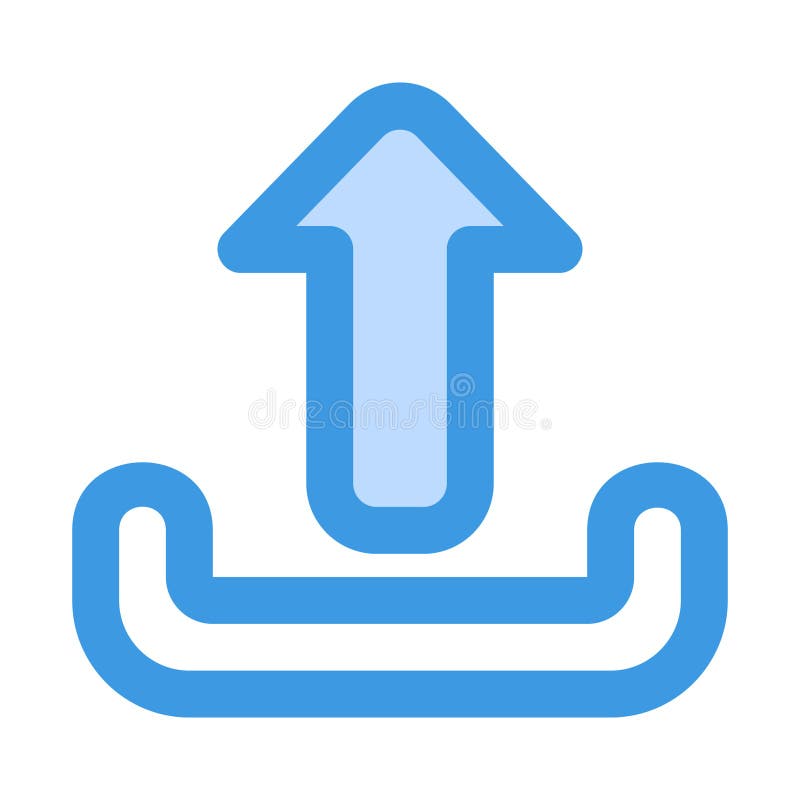 Upload Icon in Blue Style for Any Projects Stock Vector - Illustration ...