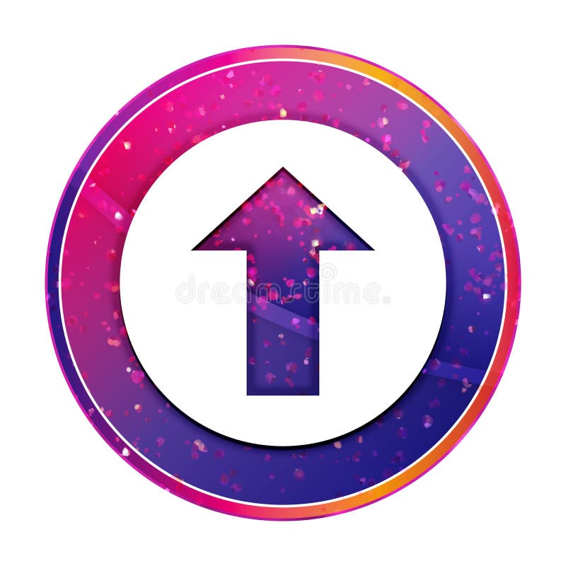 Upload Icon Creative Trendy Colorful Round Button Illustration Stock ...