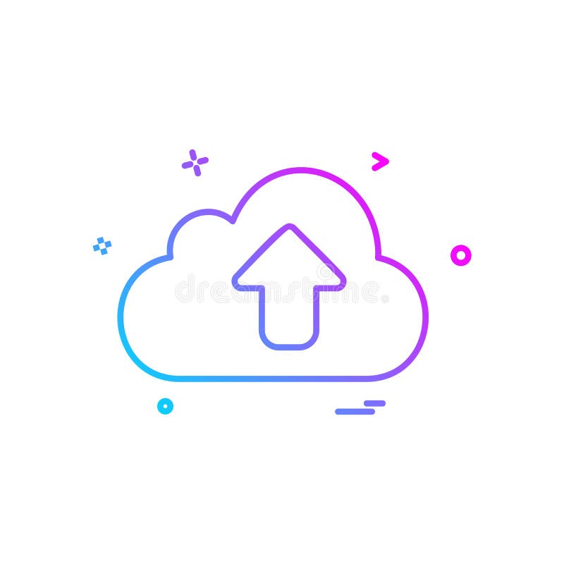 Upload icon design vector stock vector. Illustration of data - 125536715