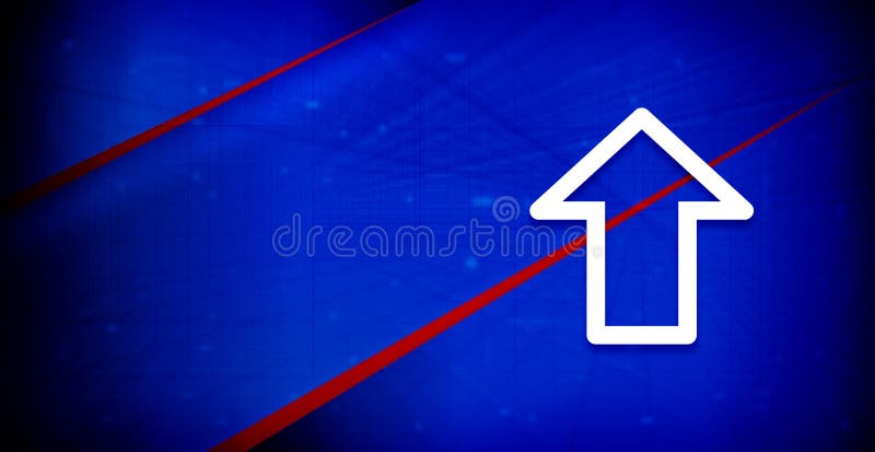 Upload Icon Elegant Architecture Design Blue Banner Illustration Stock ...