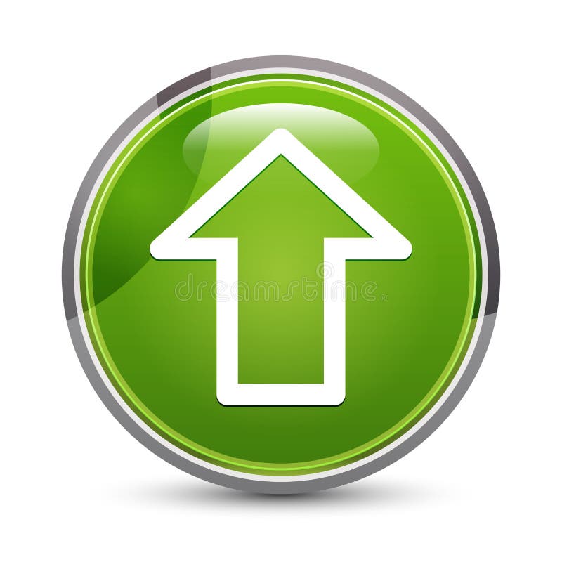 Upload Icon Elegant Green Round Button Vector Illustration Stock Vector ...