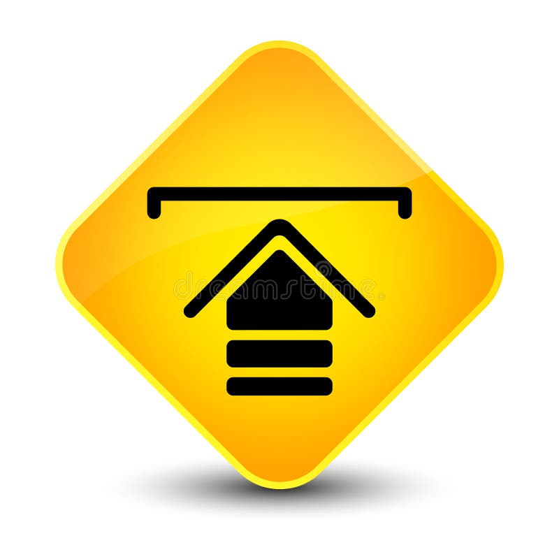 Upload Icon Elegant Yellow Diamond Button Stock Illustration ...
