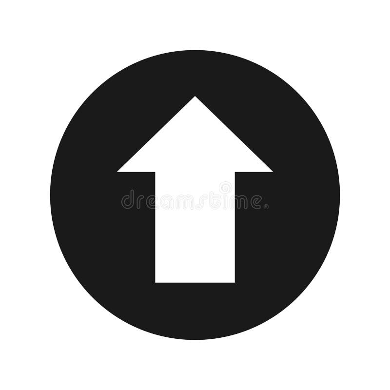Upload Icon Flat Black Round Button Vector Illustration Stock Vector ...