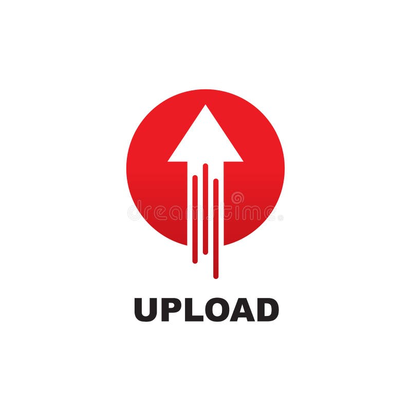 Upload Icon Logo Design Vector Template Stock Vector - Illustration of ...
