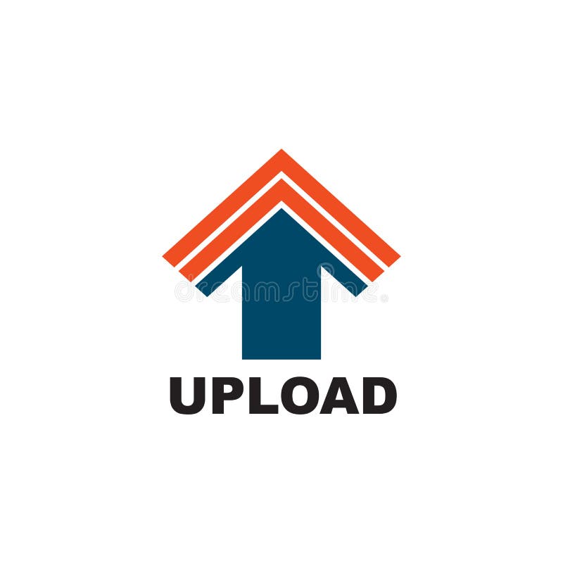 Upload Icon Logo Design Vector Template Stock Vector - Illustration of ...