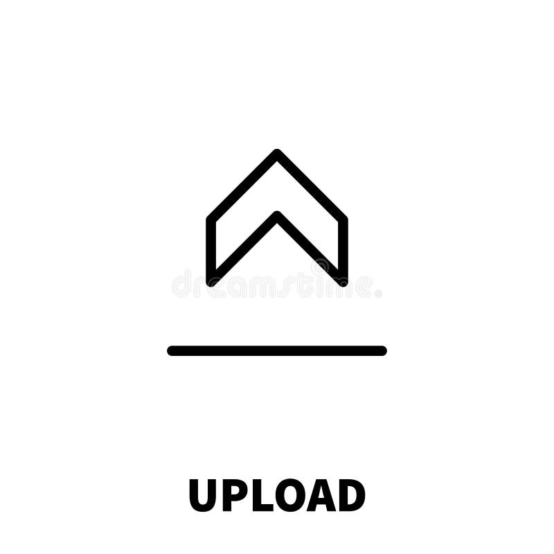 Upload Icon or Logo in Modern Line Style. Stock Vector - Illustration ...