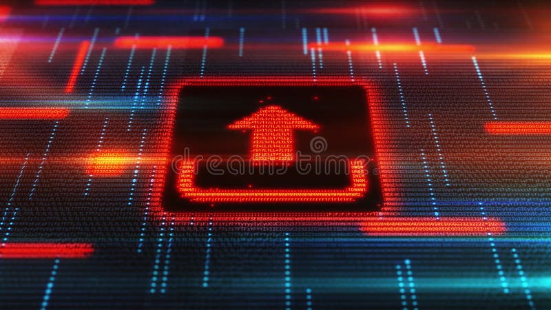 Upload Icon Emerging from Digital Code Stream on Computer Screen Stock Footage - Video of ...
