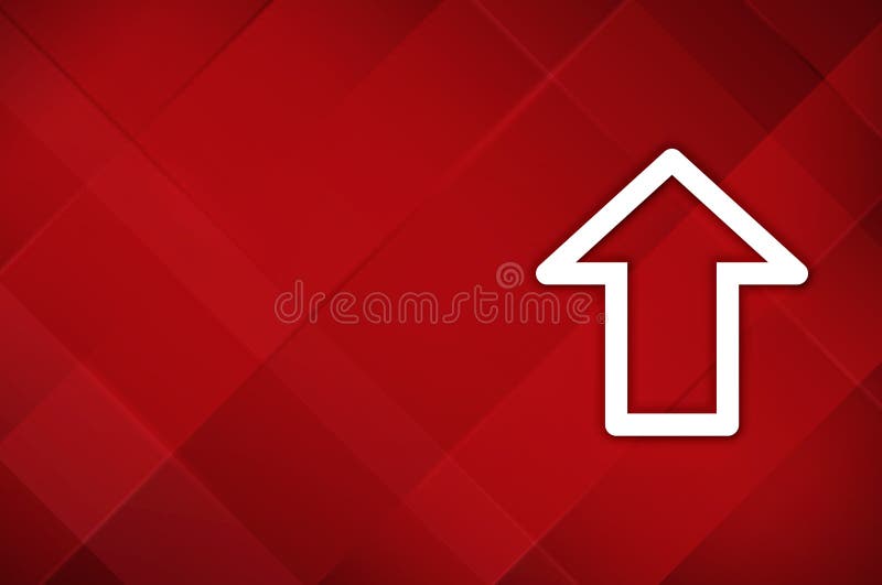 Upload Icon Modern Layout Design Abstract Red Background Illustration ...