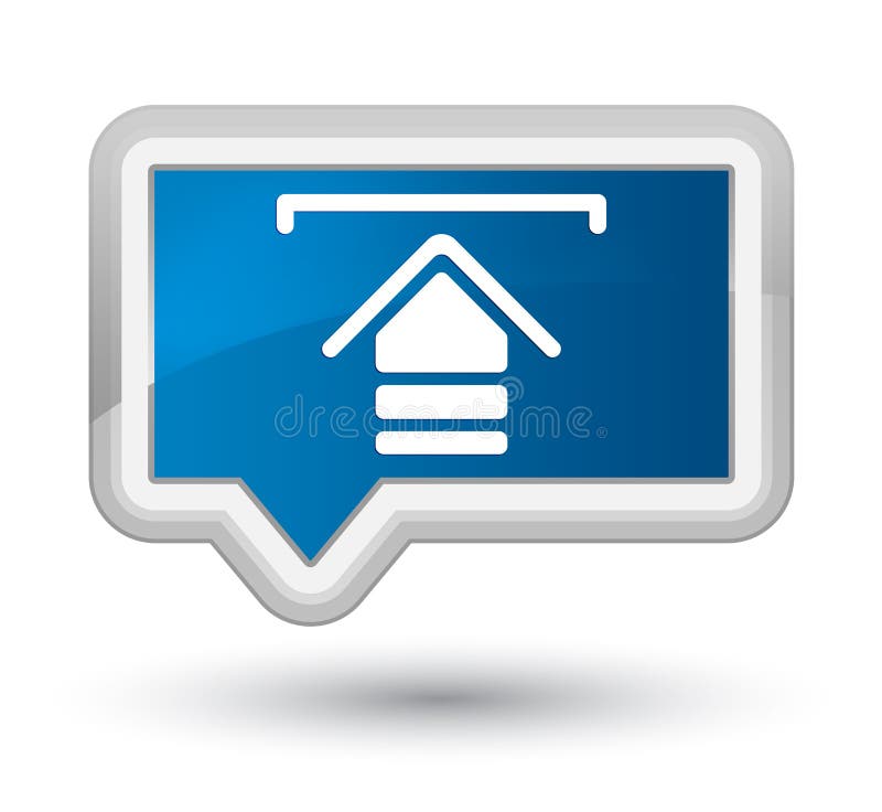 Upload Icon Prime Blue Banner Button Stock Illustration - Illustration ...