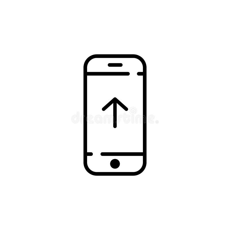 Upload Icon on Screen Phone. Vector Flat Symbol EPS10 Stock ...