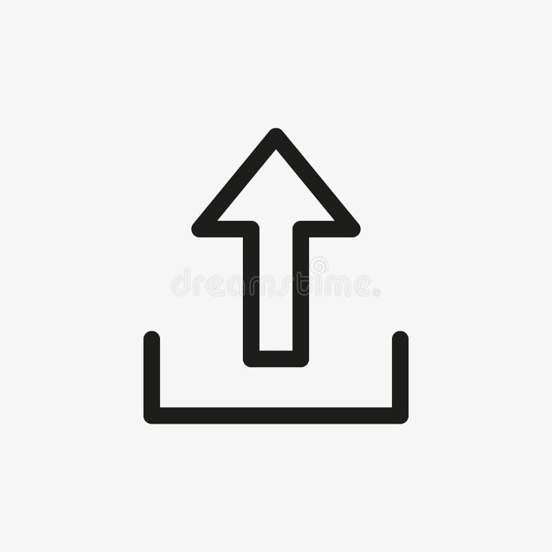 Upload Icon. Send File Symbol Stock Vector - Illustration of business ...