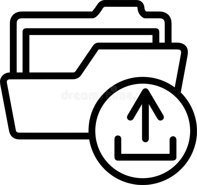 Upload Icon Symbol Vector Image Stock Vector - Illustration of digital ...