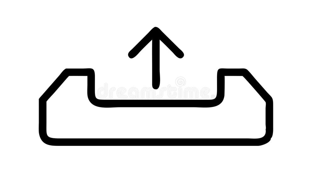 Upload Icon with Upward Arrow into Container, Vector Design Generative ...
