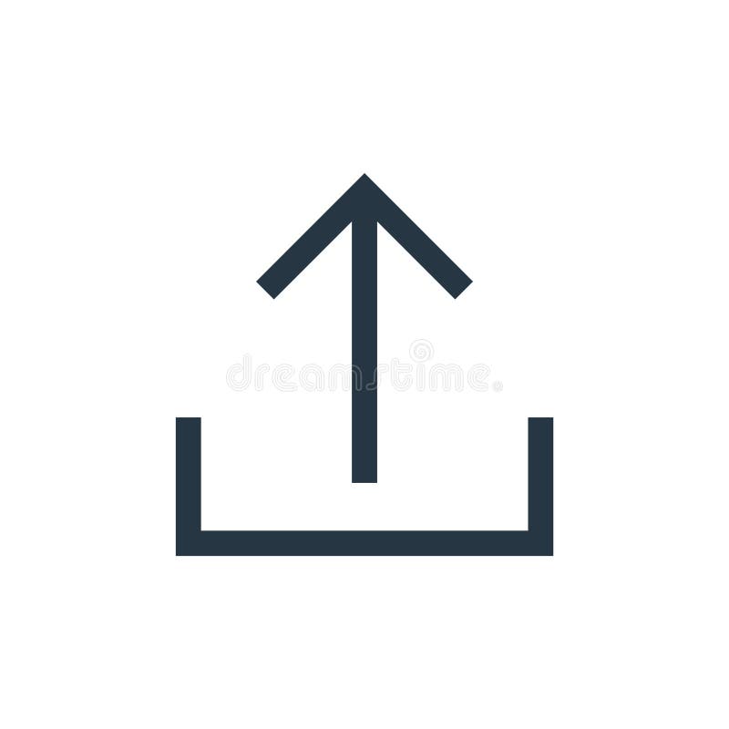 Upload Icon Vector from Basic Ui Concept. Thin Line Illustration of ...