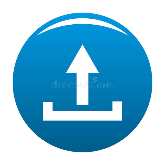 Upload icon blue vector stock vector. Illustration of download - 109403227