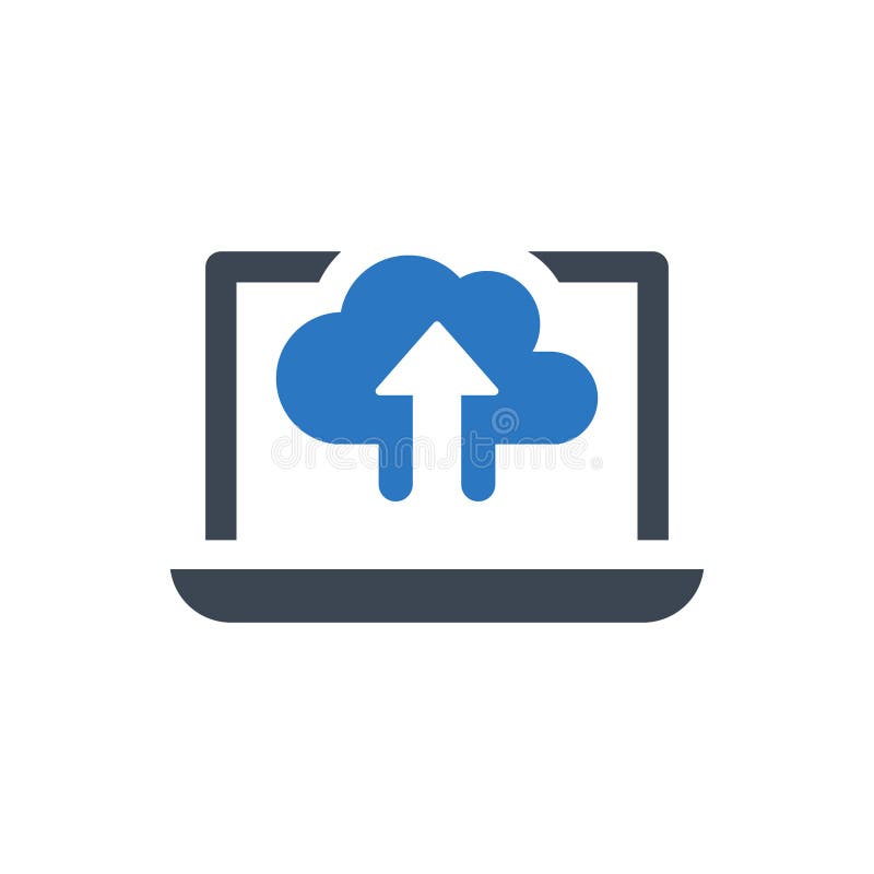 Cloud File Upload Icon stock vector. Illustration of storage - 120275002