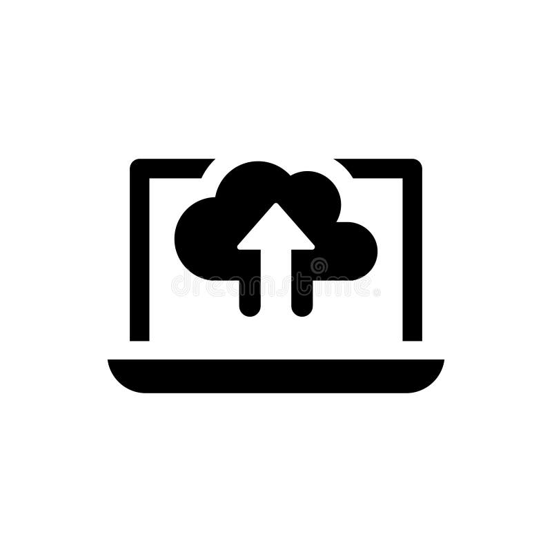 Cloud File Upload Icon stock vector. Illustration of storage - 120275002