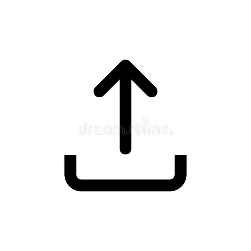 Upload Icon. Load Data Symbol Stock Vector - Illustration of documents ...