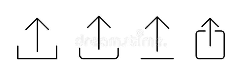 Upload Icon . Load Data Symbol Stock Vector - Illustration of ...