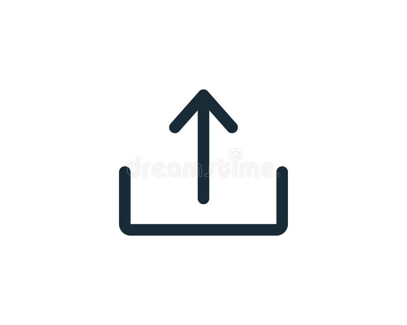 Arrow Upload Icon Logo Design Template Stock Vector - Illustration of ...