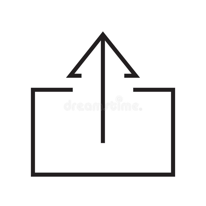 Uploading File Icon Vector Sign and Symbol Isolated on White Background ...