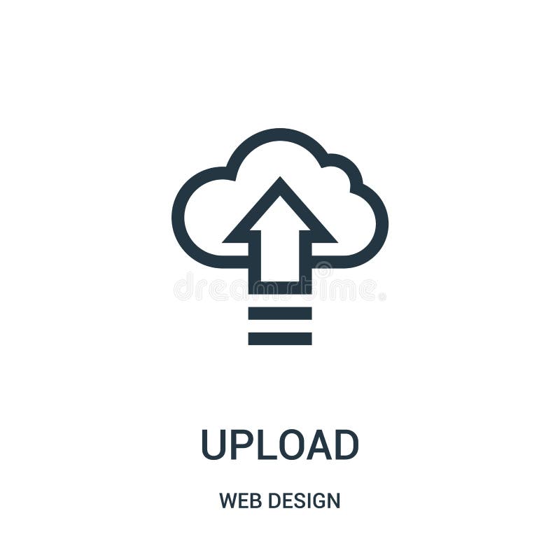 Upload Icon Vector from Communication Collection. Thin Line Upload ...