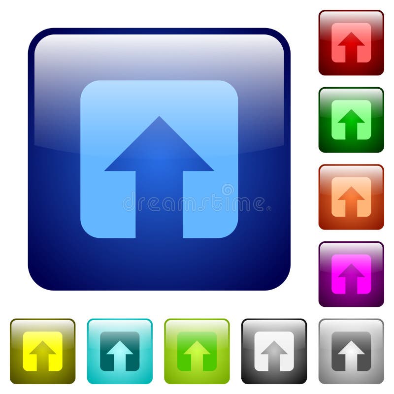 Upload Color Square Buttons Stock Vector - Illustration of design ...