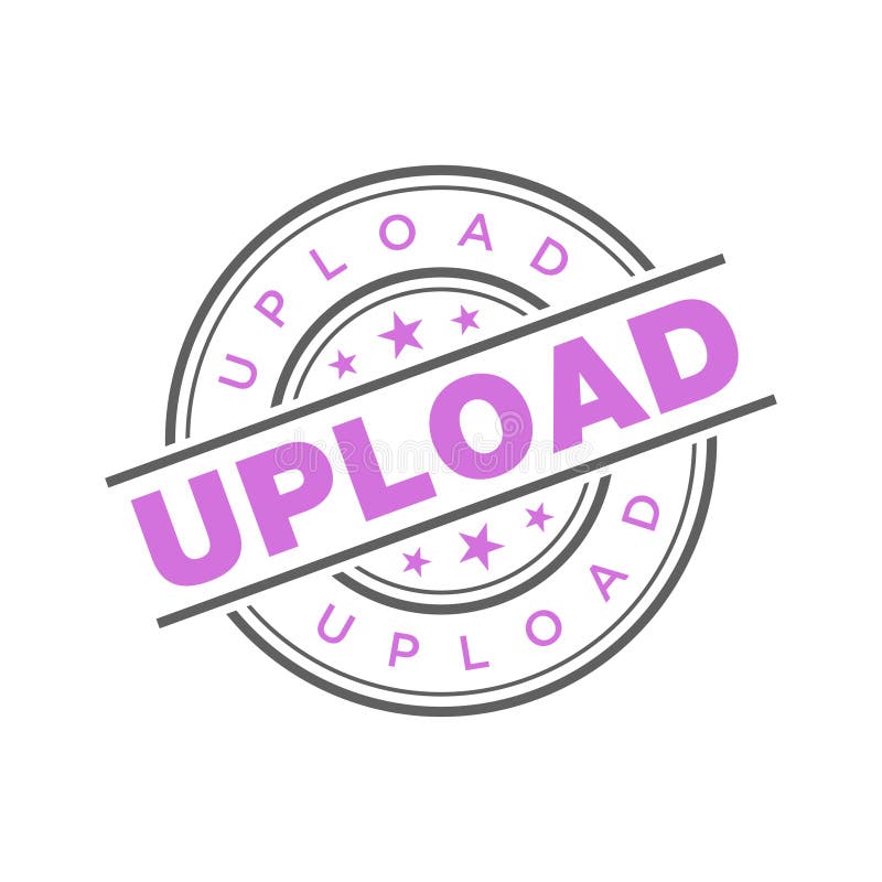 Upload Letter Rubber Stamp Template Stock Vector - Illustration of ...