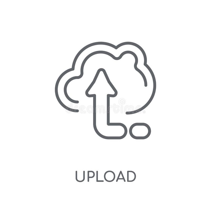 Upload Linear Icon. Modern Outline Upload Logo Concept on White Stock ...