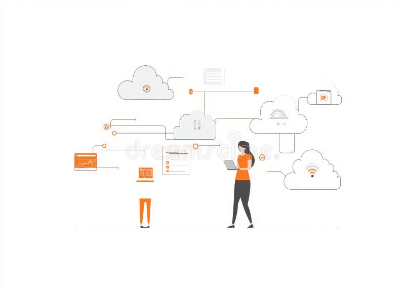 Upload Modern Cartoon Illustrations that are Isolated. Stock ...