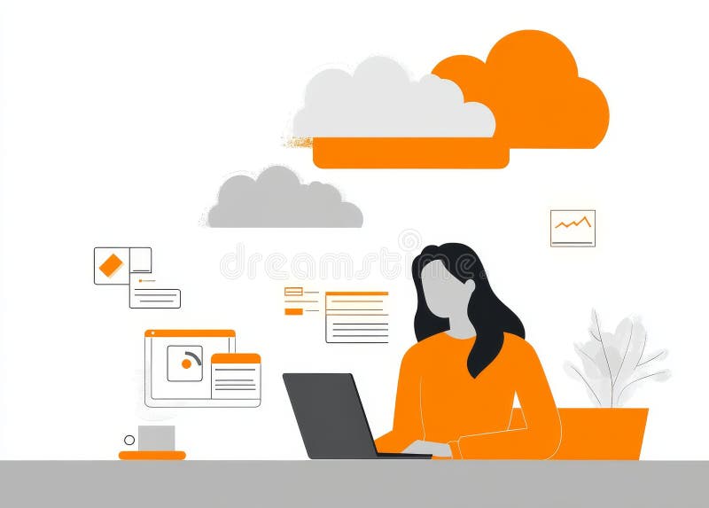 Upload Modern-style Cartoon Illustrations that are Isolated. Stock ...