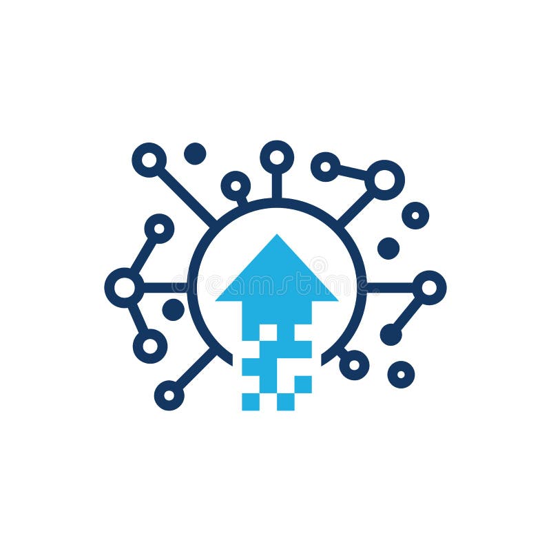 Upload Network Logo Icon Design Stock Vector - Illustration of computer ...