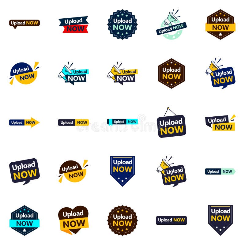 The Upload Now Vector Collection 25 Dynamic Designs for Your Next ...