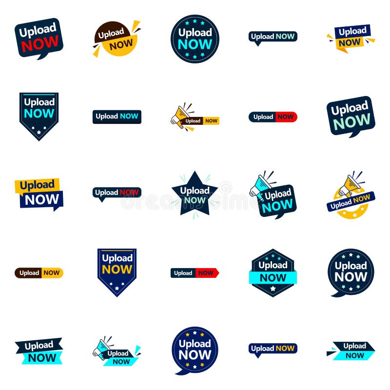 The Upload Now Vector Collection 25 Flexible Designs for Graphic and ...