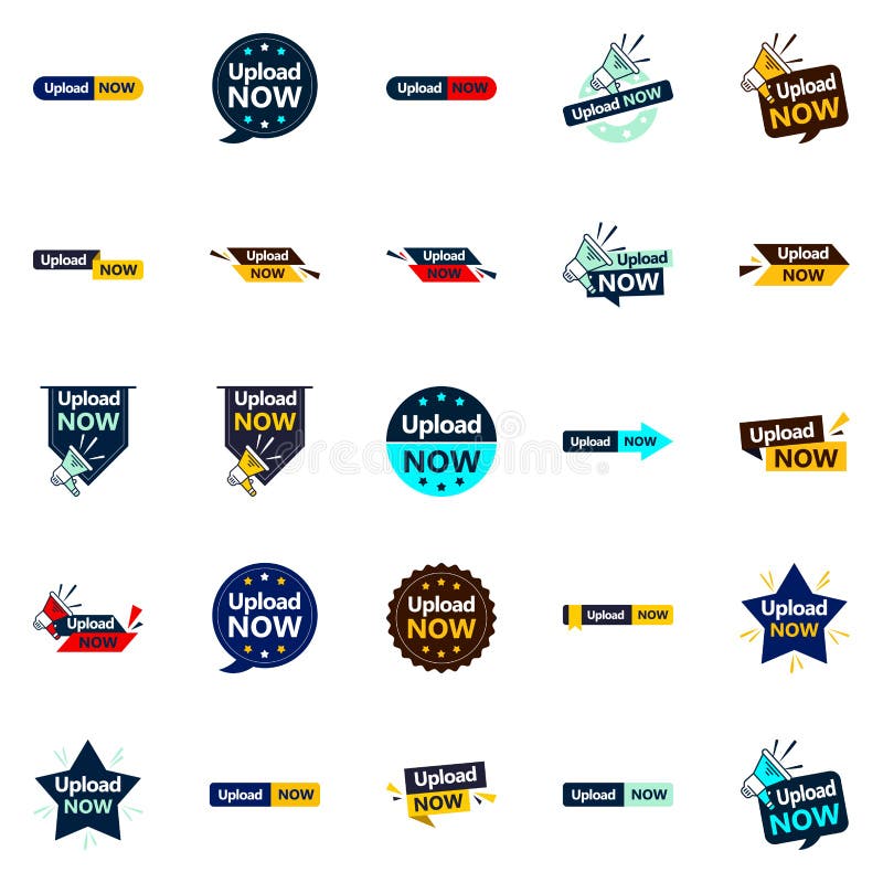 The Upload Now Vector Collection 25 Flexible Designs for Your Next ...