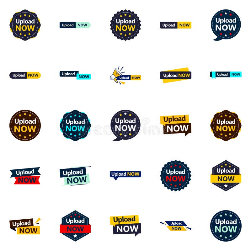 Upload Now Vector Pack 25 Eye Catching Designs for Your Marketing Needs ...