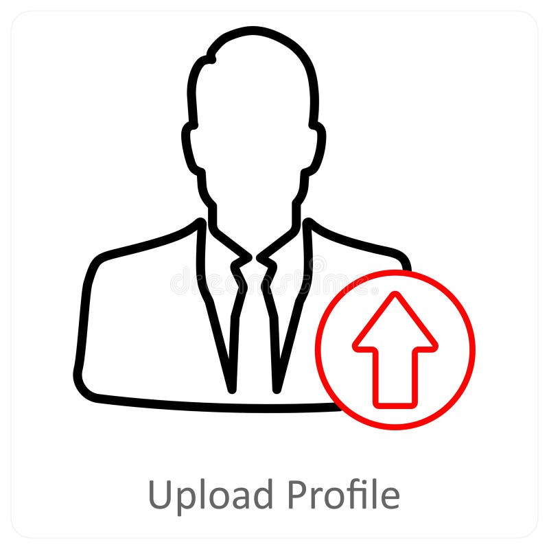 Upload Profile stock vector. Illustration of concept - 340052933