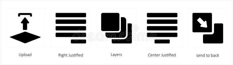 Upload, Right Justified, Layers Stock Vector - Illustration of send ...