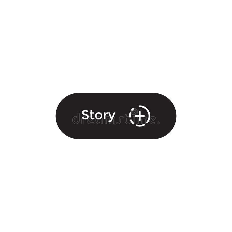 Instagram Stories. Story Button Icon Vector Stock Vector - Illustration ...