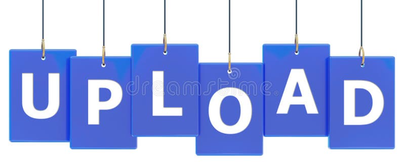 Banner upload stock illustration. Illustration of flat - 111754797