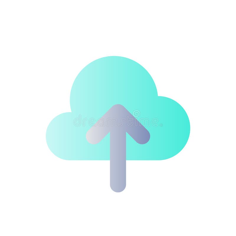 Upload To Cloud Flat Gradient Color Ui Icon Stock Vector - Illustration of flat, storage: 251934613