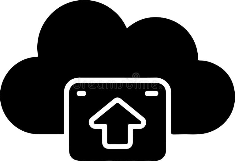 Upload To Cloud Storage: Data Backup Icon Stock Illustration ...