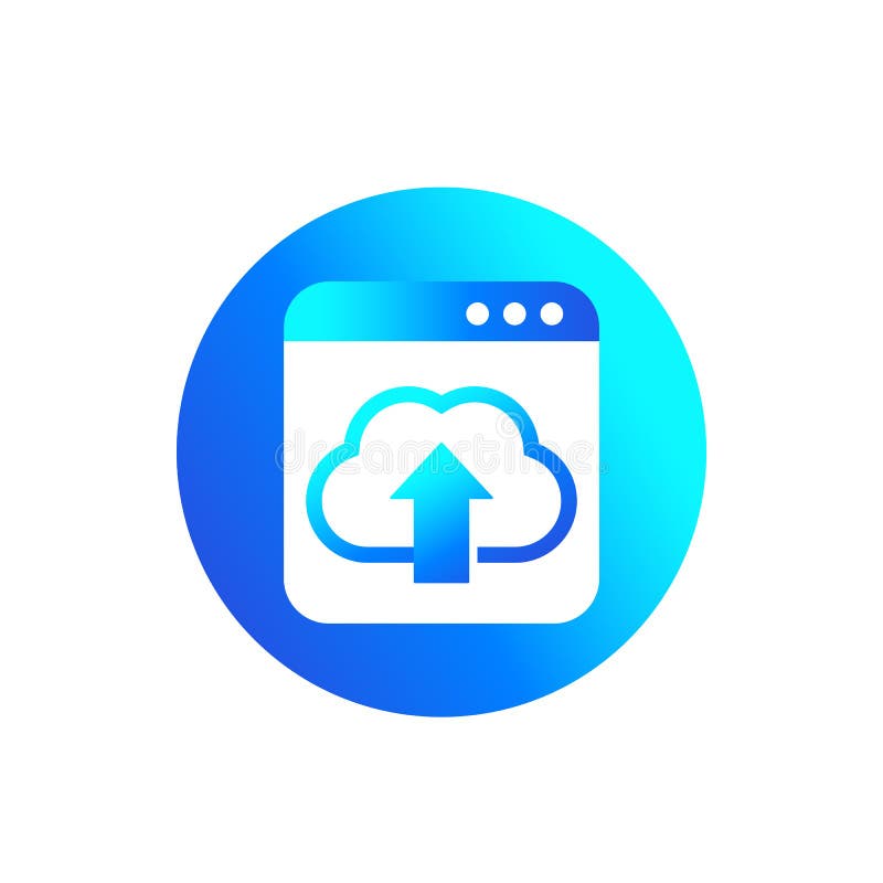 Upload To a Cloud Vector Icon Stock Vector - Illustration of upload ...