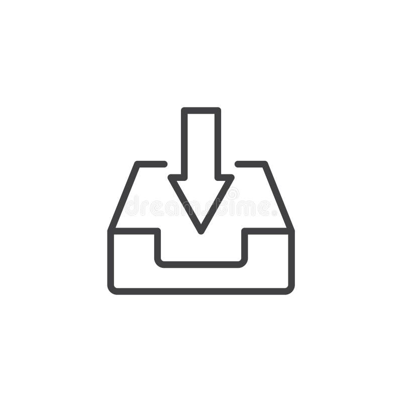 Upload tray line icon stock vector. Illustration of outline - 386289334