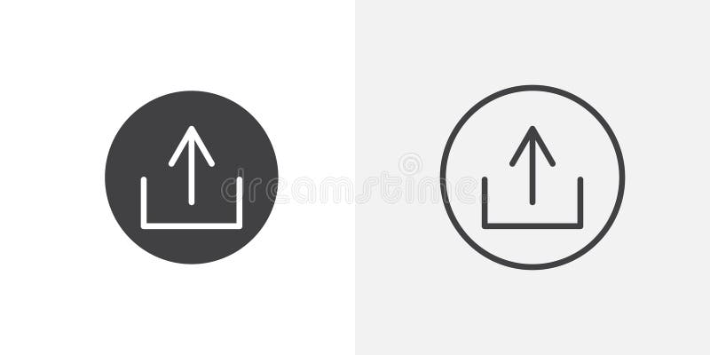 Upload vecor icon set stock vector. Illustration of symbol - 340562514