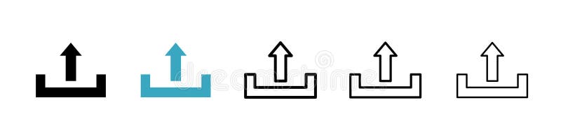 Upload vecor icon set stock vector. Illustration of data - 340901744